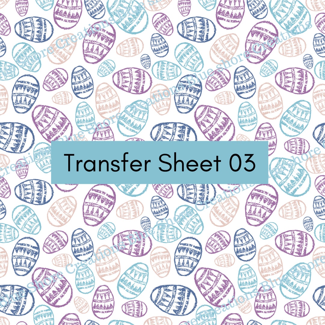 Transfer 03 | Easter Eggs | Polymer Clay Transfer Sheet - Etsy