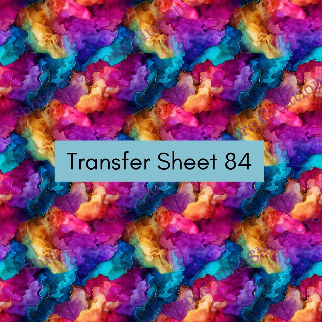 Transfer 84 | Rainbow Quartz | Alcohol Ink | Polymer Clay Transfer ...