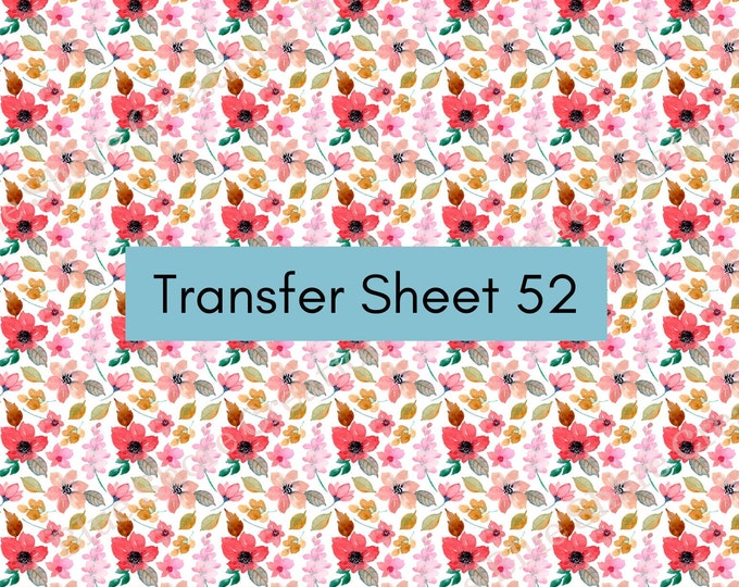 Transfer 52 | Watercolor Poppy's | Polymer Clay Transfer Sheet - Etsy
