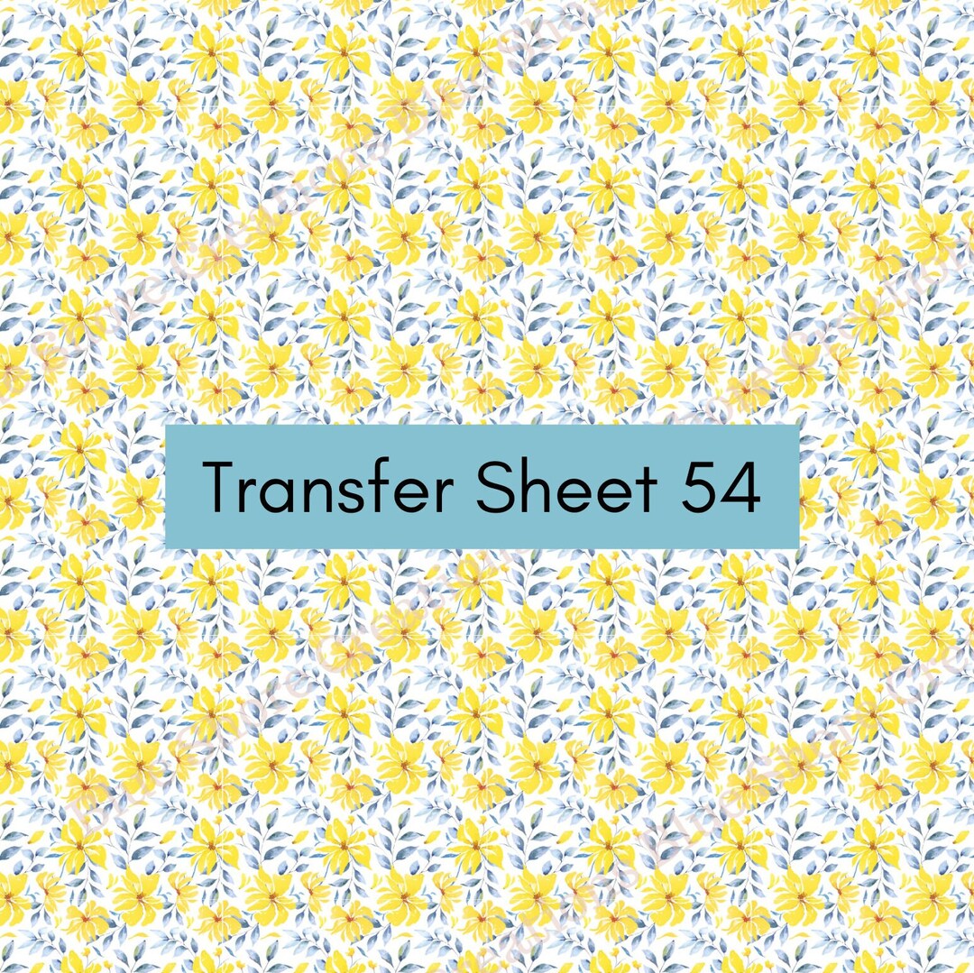 Transfer 54 | Yellow Coneflower | Polymer Clay Transfer Sheet - Etsy