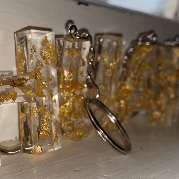 Resin Letter Keychain - Etsy