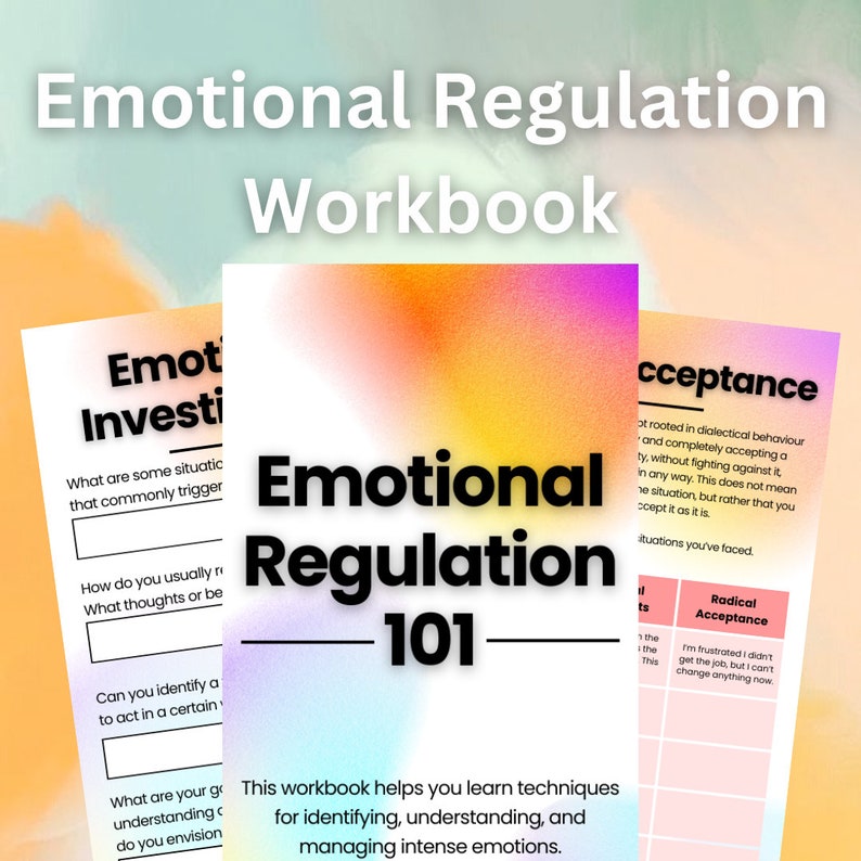 Emotional Regulation Workbook BPD, Anxiety Mental Health Ebook Skills ...