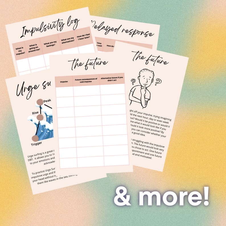 The Impulsivity Workbook | Digital Workbook for ADHD, BPD and More! - Etsy