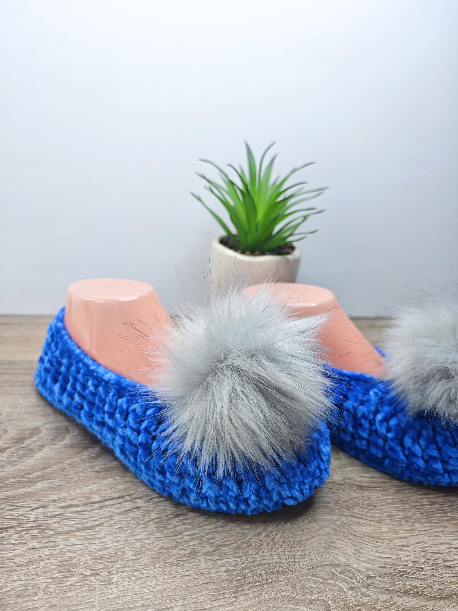 Crochet Slippers, Frosty Fluffy Slippers, Beginner Friendly, DIY ...
