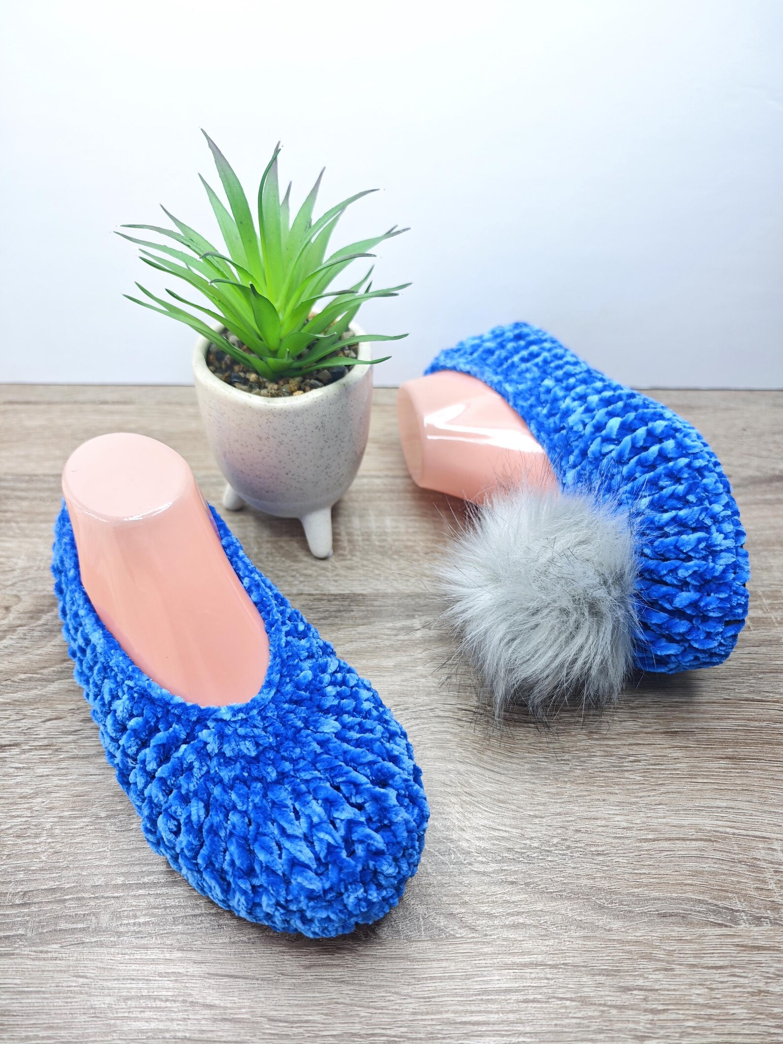 Crochet Slippers, Frosty Fluffy Slippers, Beginner Friendly, DIY ...