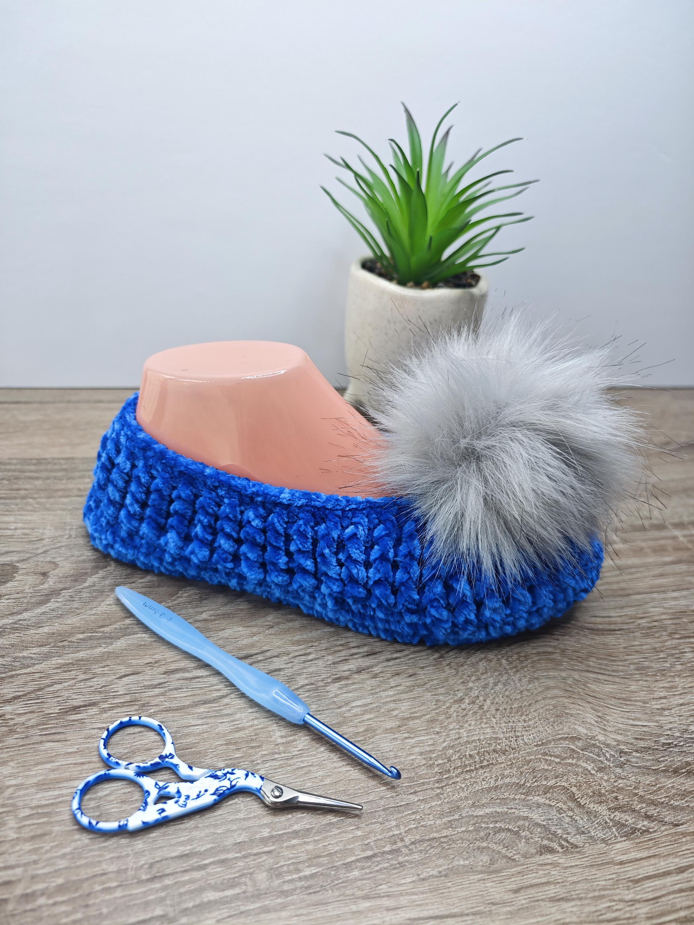 Crochet Slippers, Frosty Fluffy Slippers, Beginner Friendly, DIY ...