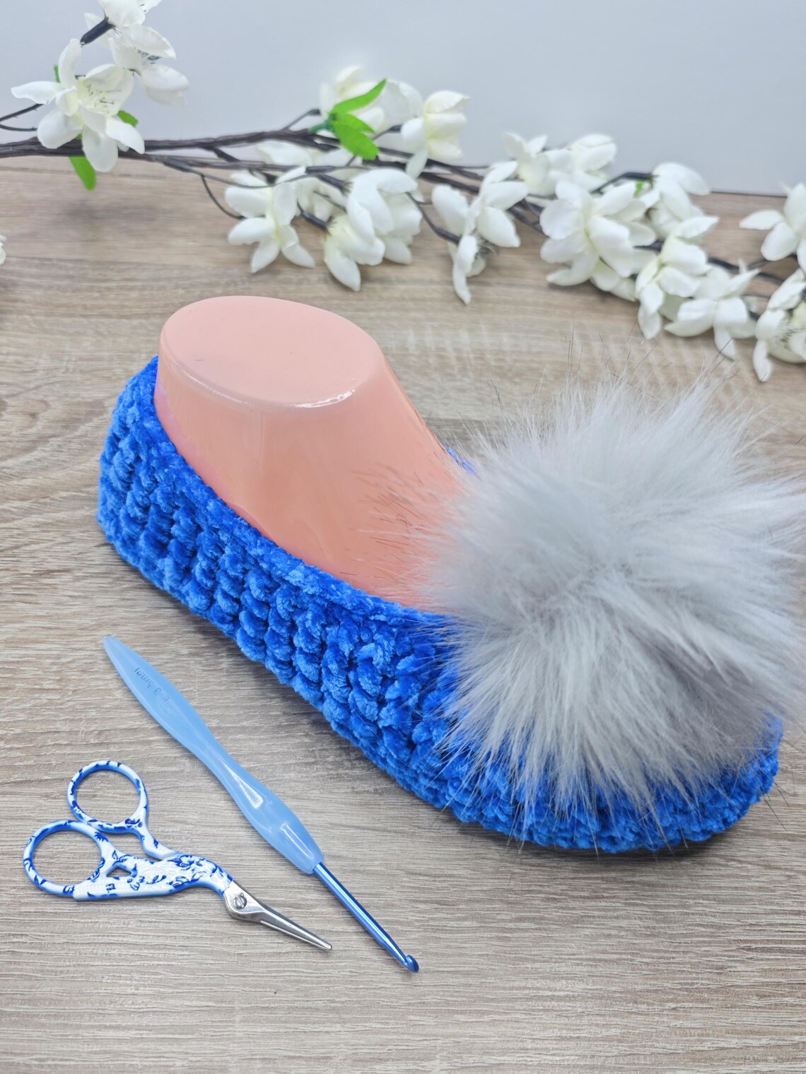 Crochet Slippers, Frosty Fluffy Slippers, Beginner Friendly, DIY ...