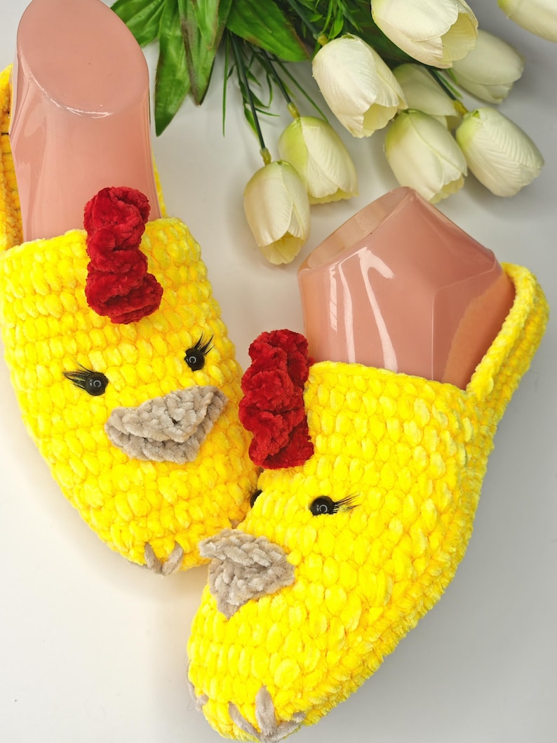 Chickadee Plush Crochet Slippers Pattern, Beginner Friendly (PDF ...