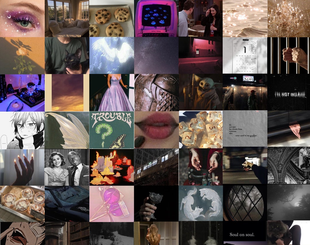 DARK ACADEMIA Digital Photo Collage Kit 50 Pictures - Etsy