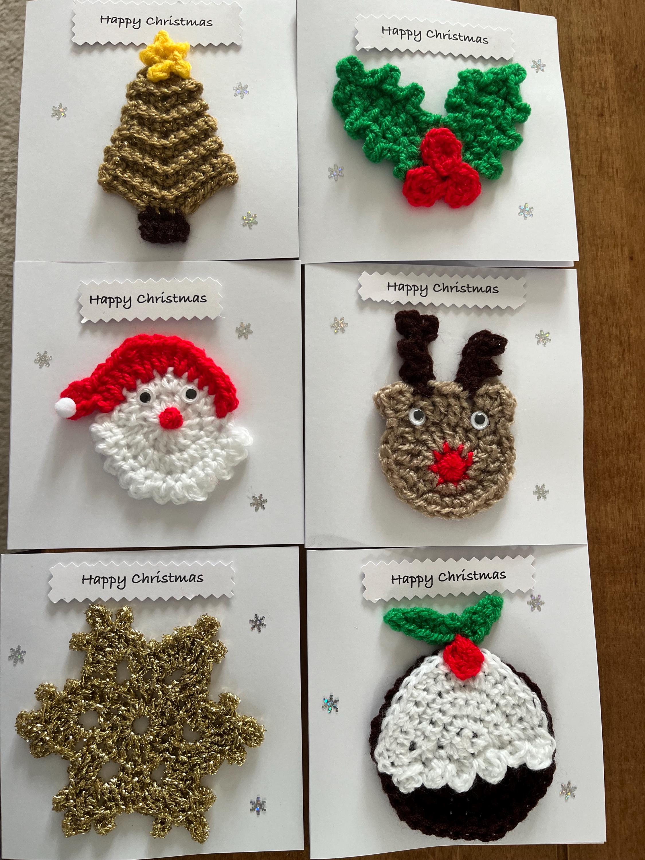Handcrafted Christmas Card| Crochet Xmas Greeting Card | Handmade in UK ...
