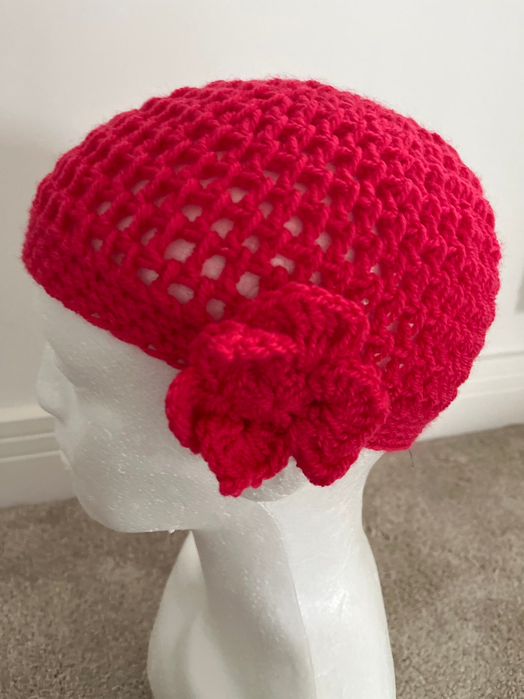 Ladies Crochet Beanie Hat ABBA Style Skull Cap Handmade in UK gift for ...