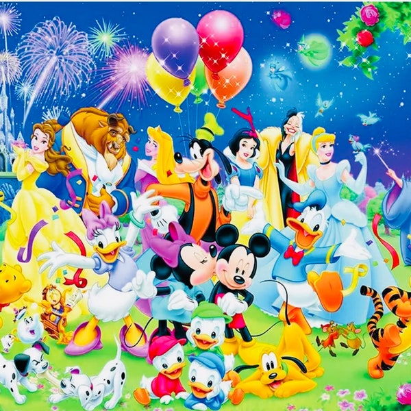 Paint by Number Cartoon Characters - Etsy