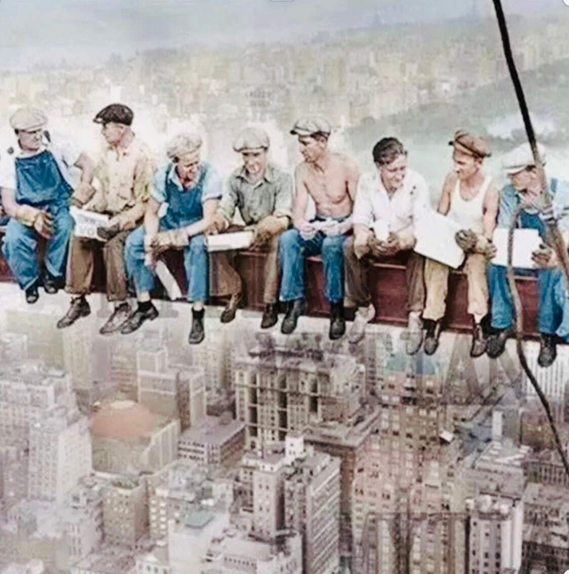 Paint by Number of Men on a Beam - Etsy
