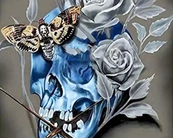 Paint by Numbers Skull - Etsy