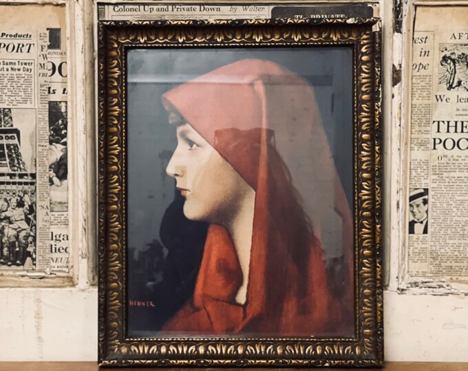 Vintage Henner ‘holy Fabiola’ Gilt Framed Print Religious Iconography ...