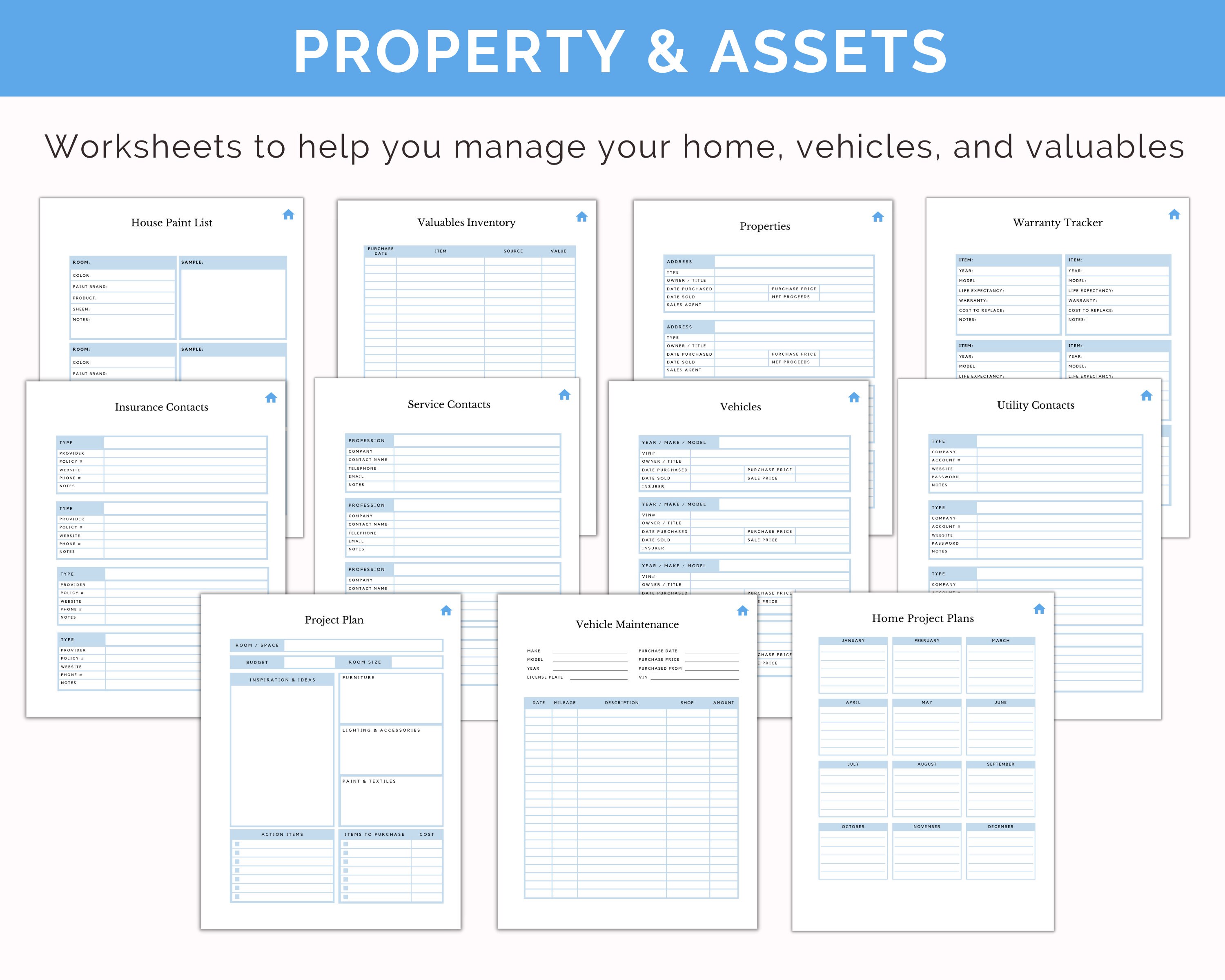 Ultimate Home Management Binder - Household Planner, Home Organizer ...