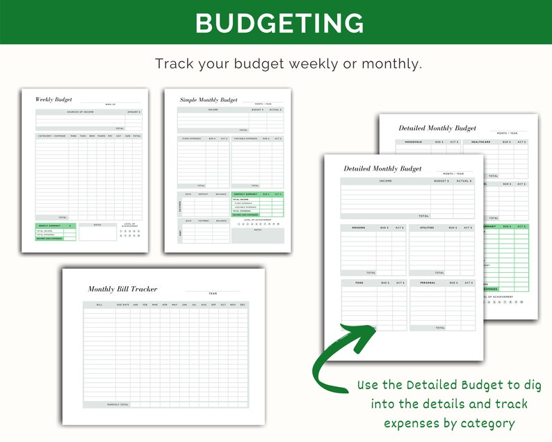 Personal Budget Planner, Budget Binder, Budget Tracker, Printable ...