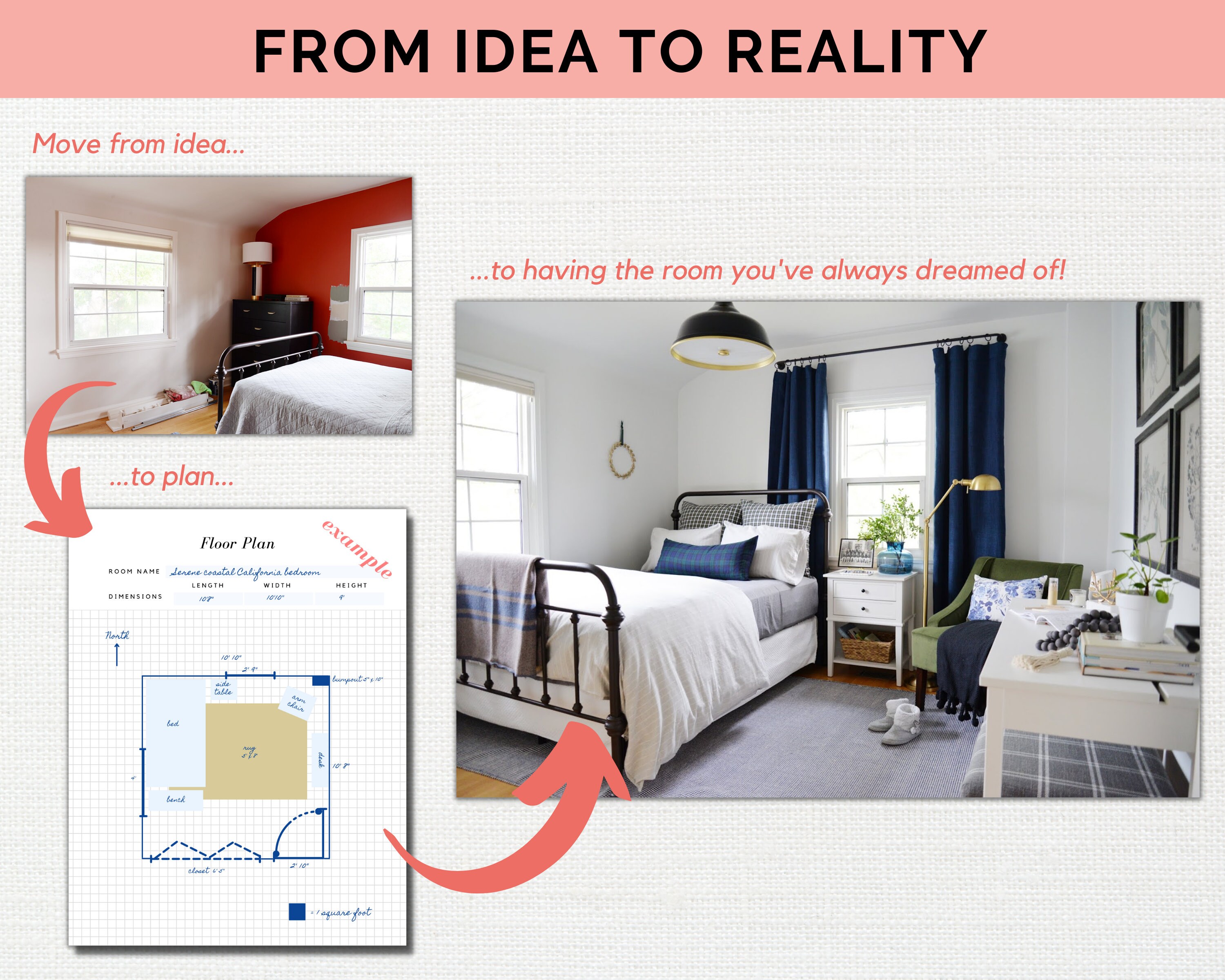 Room Makeover Planner: Interior Design Workbook (digital Download) - Etsy