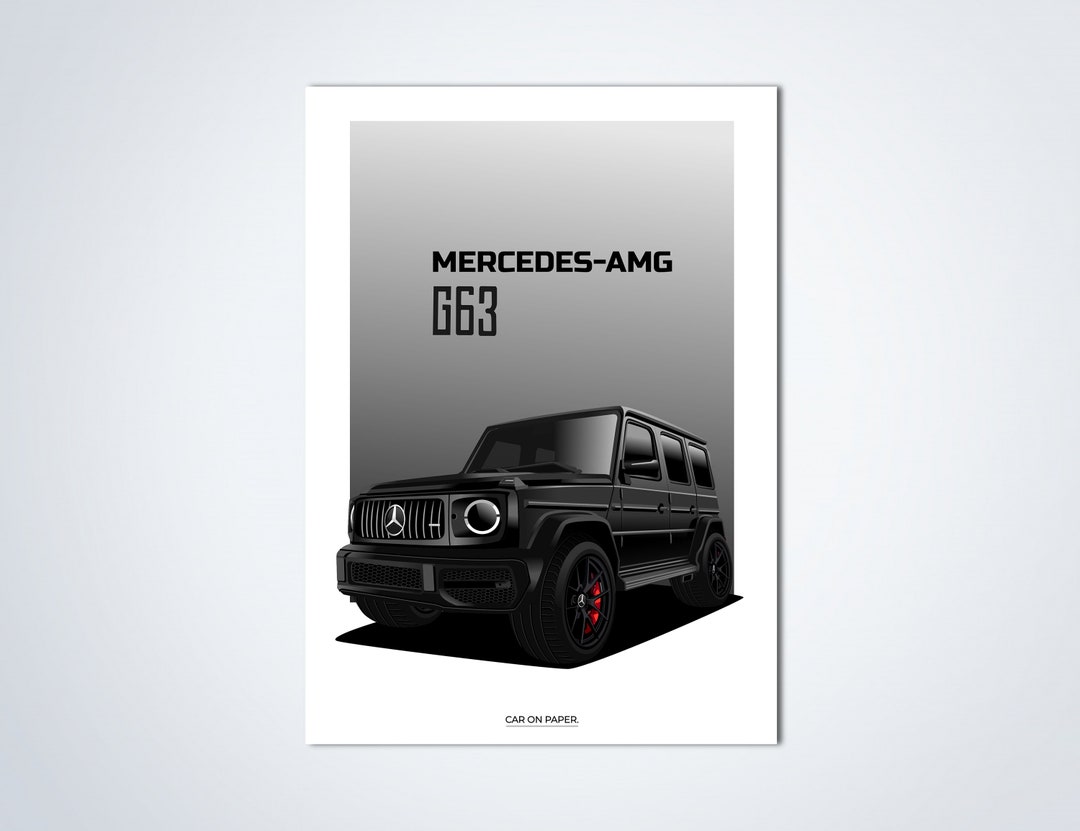 Mercedes AMG G63 Poster Mercedes Wall Art Print Kids Room Decoration ...