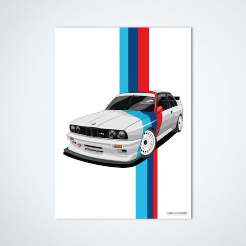 BMW E30 Wall Art Original Wall Art Poster Decor BMW M3 E30 - Etsy