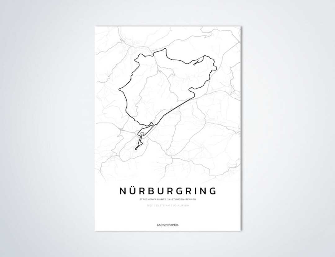 Nürburgring Poster - Nürburgring - 24 Hours Track on Poster - 50 X 70cm ...