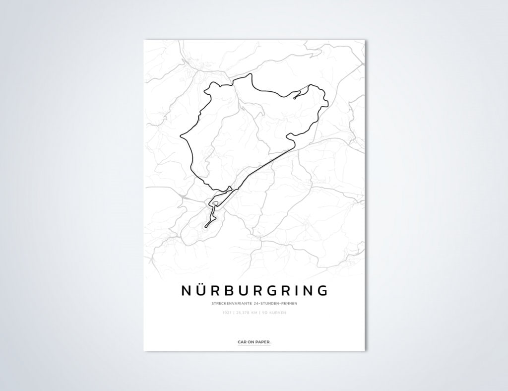 Nürburgring Poster - Nürburgring - 24 Hours Track on Poster - 50 X 70cm ...