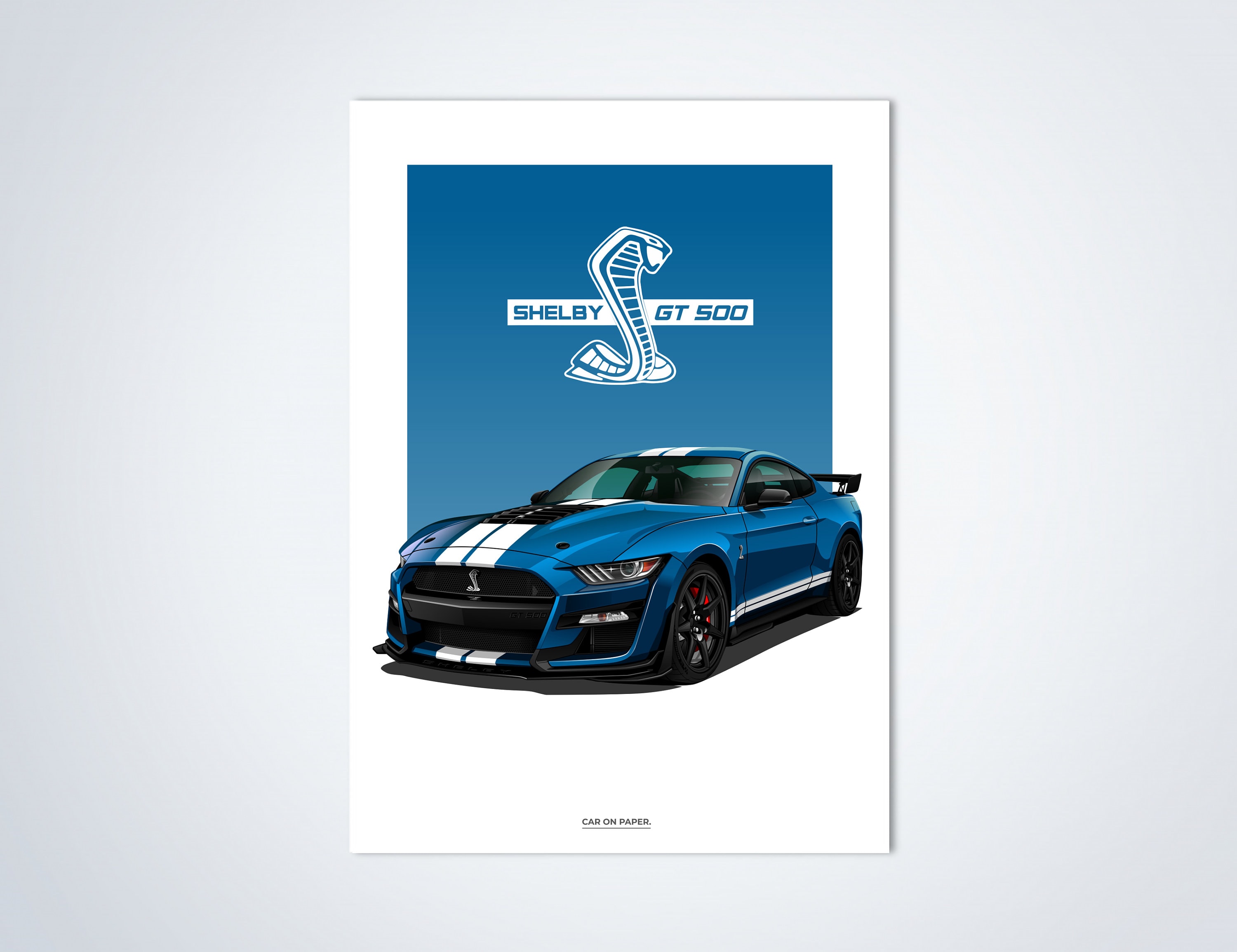 Ford Mustang Shelby GT500 Poster - Wall Art Cars - Ford Poster - Ford ...
