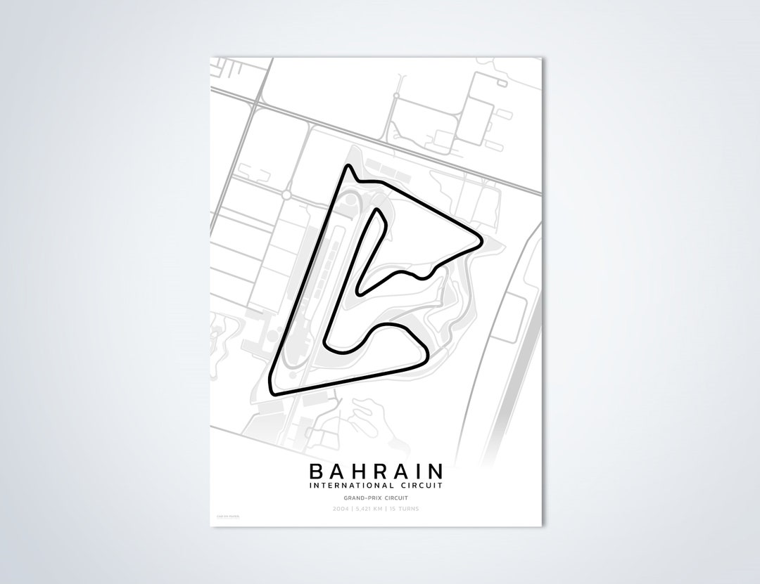 Bahrain Formula1 Poster Bahrain F1 Poster F1 Circuit Formula1 Circuit ...