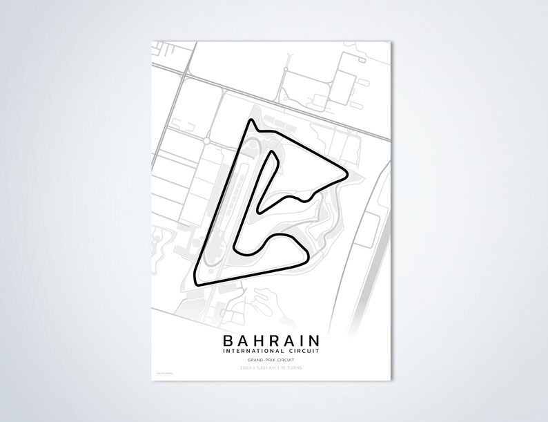 Bahrain Formula1 Poster Bahrain F1 Poster F1 Circuit Formula1 Circuit ...