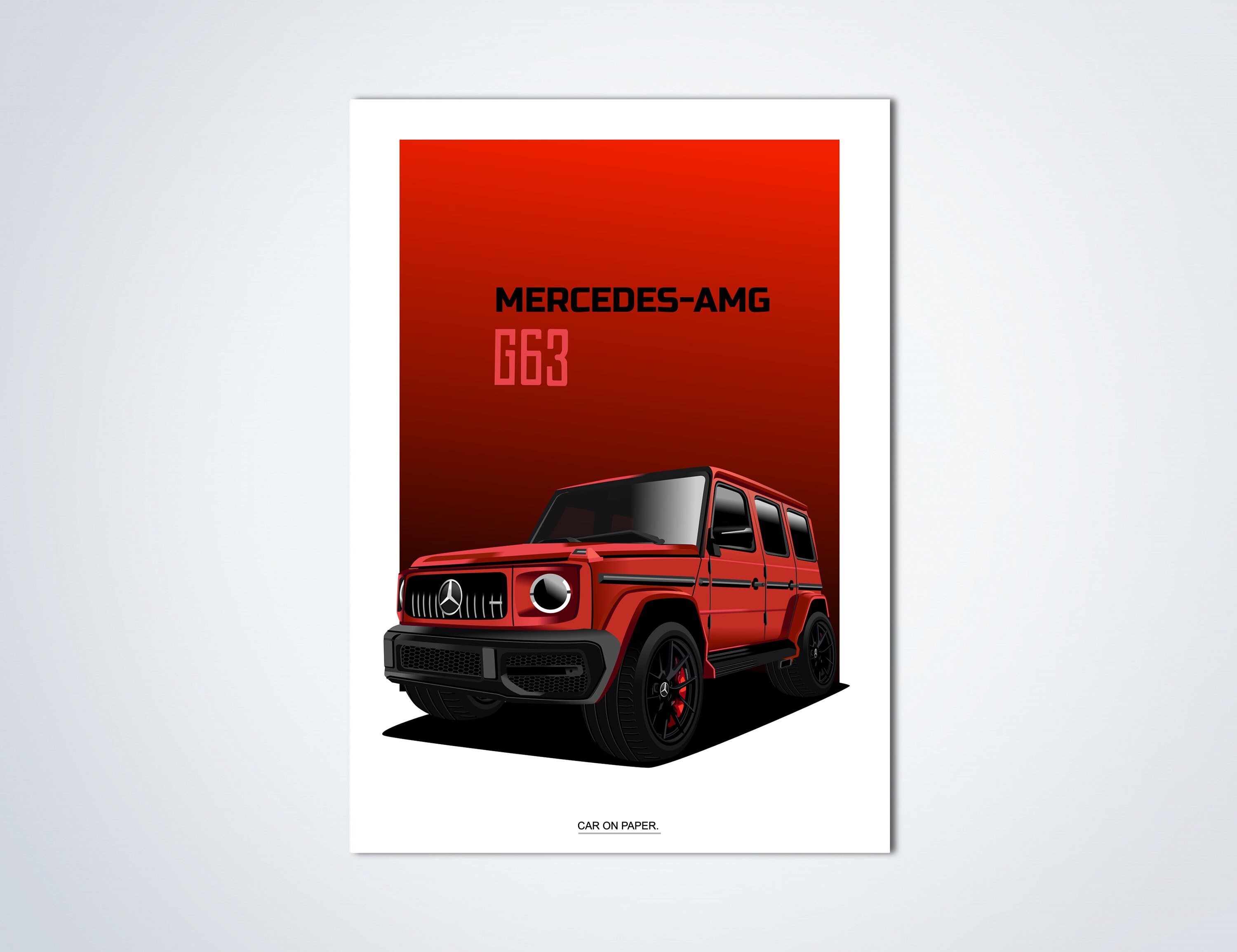 Mercedes AMG G63 Poster Mercedes Wall Art Print Kids Room Decoration ...