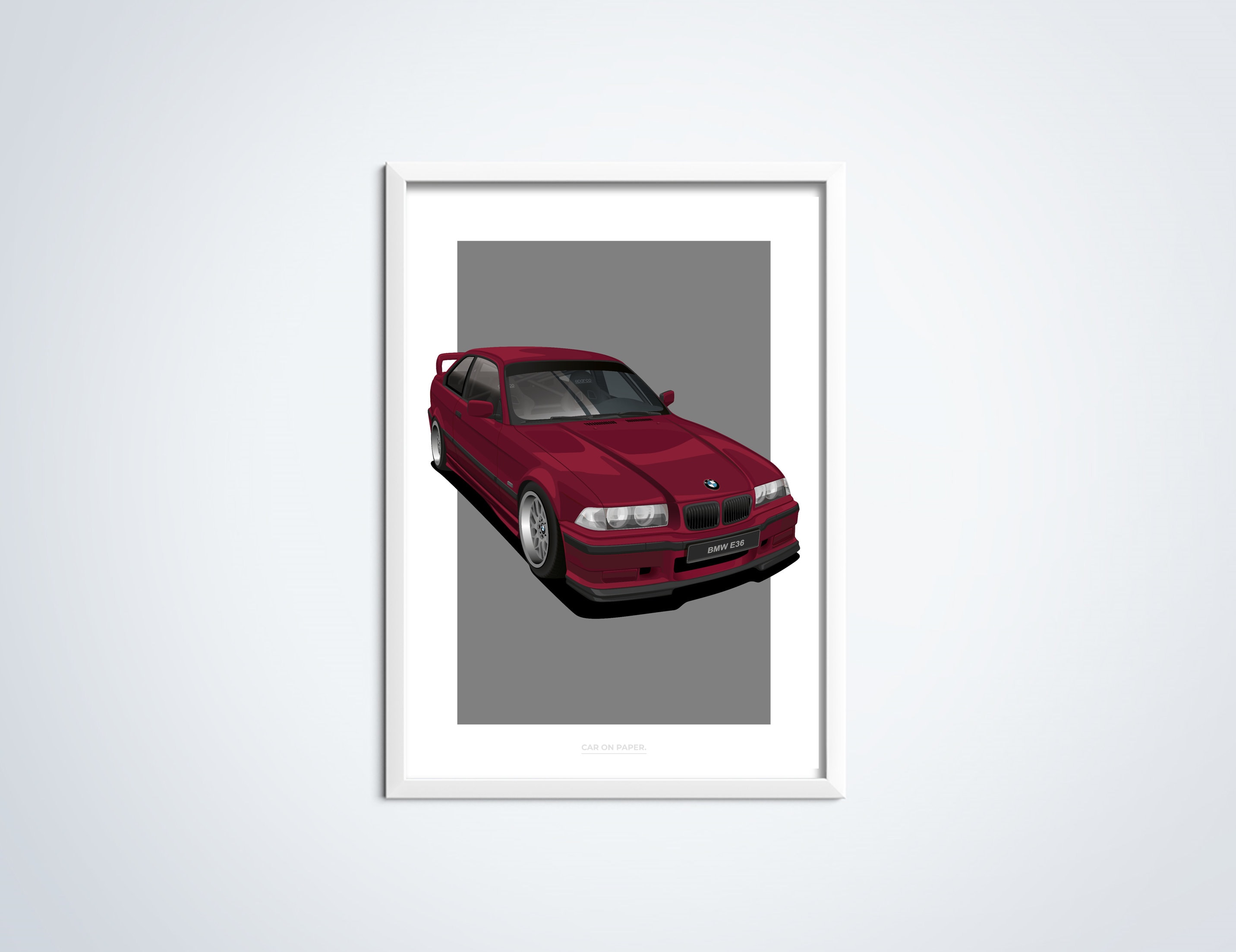 BMW E36 BMW E36 Poster BMW E36 Wall Art E36 Poster 50 X 70 Cm 18 X 24 ...