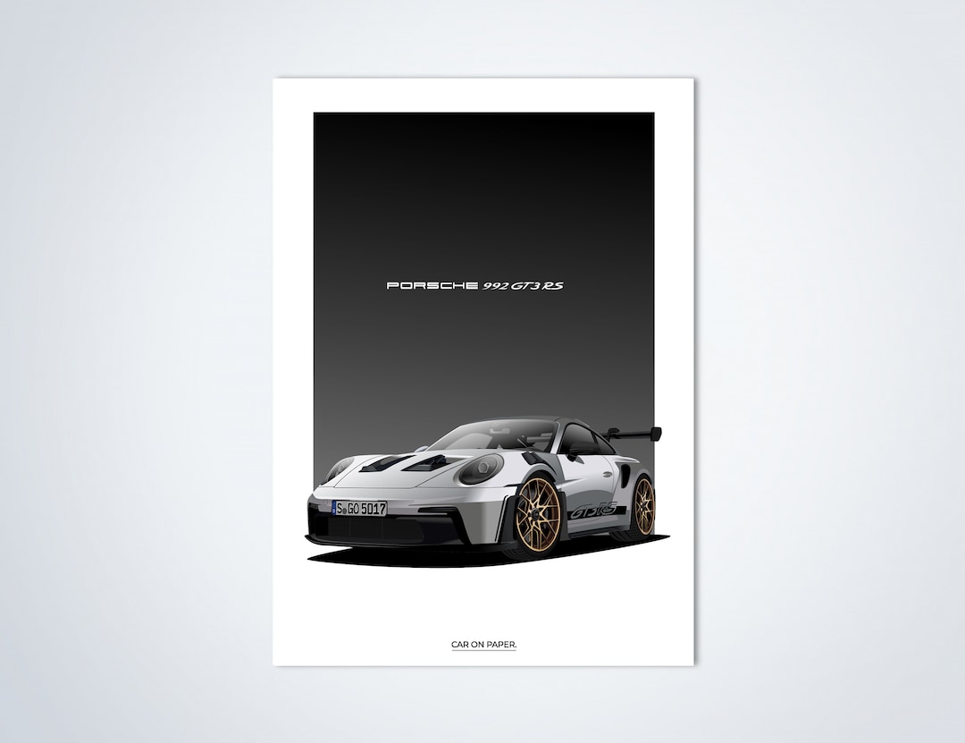 Porsche 911 GT3 RS, Porsche Picture, Porsche GT3 Art, 50 X 70 Cm (18" X ...