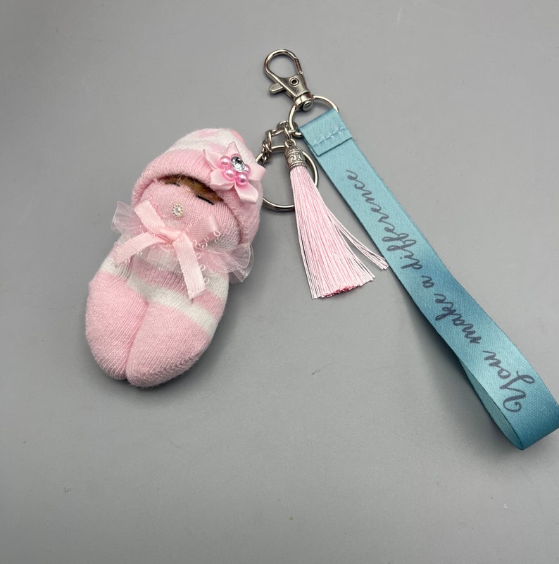 Cute Sleeping Baby Doll Keychain Handmade Keychain Personalized List ...