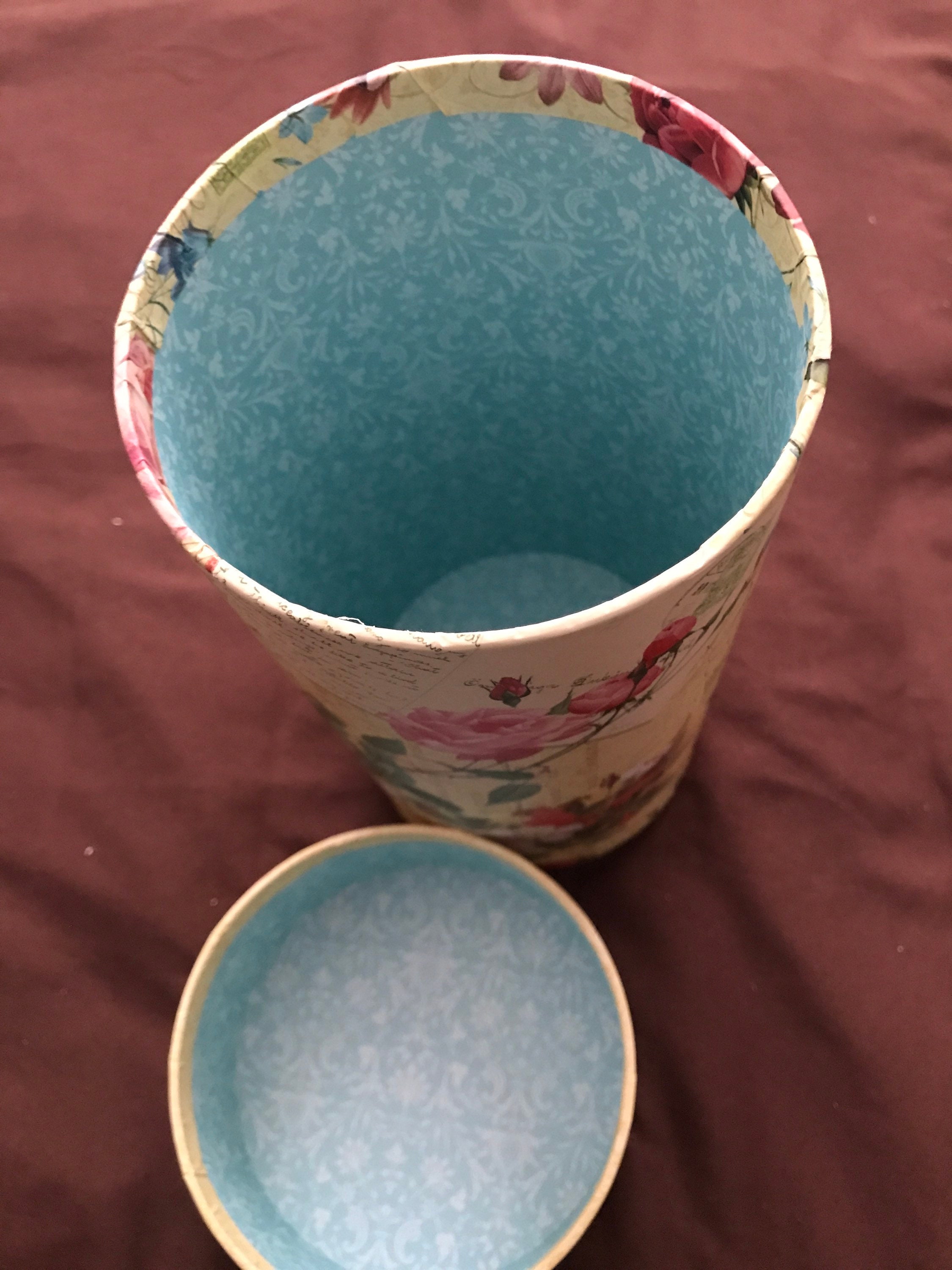 Punch Studio Decorative Rounded Box/ Kidhner Collection Flowers Rounded ...