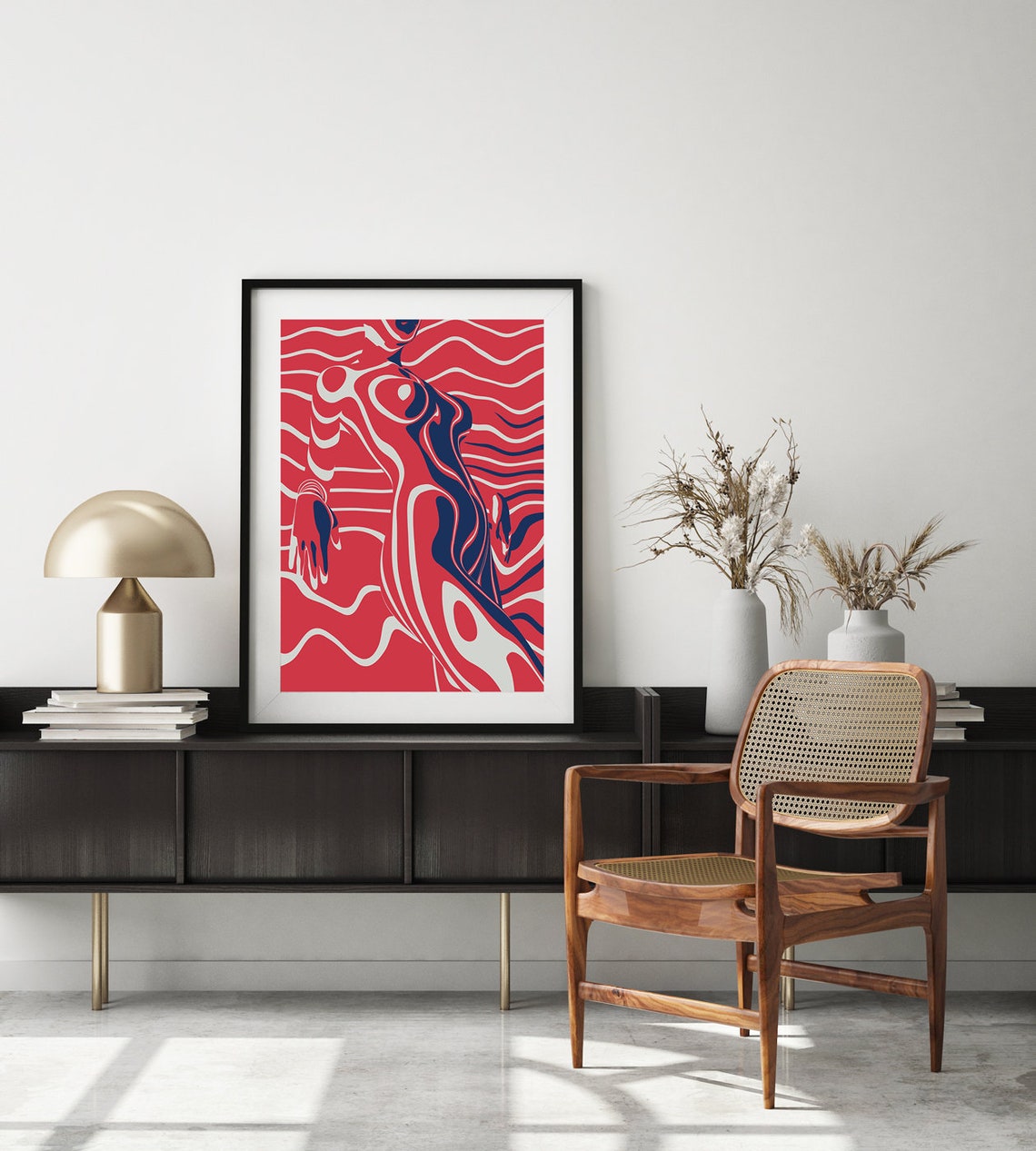 Colored Female Figure Abstract Printable Art Female Body Etsy