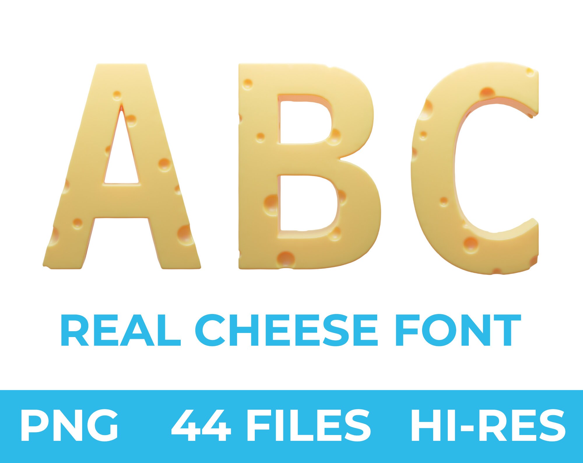 Cheese font cheese food letters digits and symbols. Maasdam | Etsy