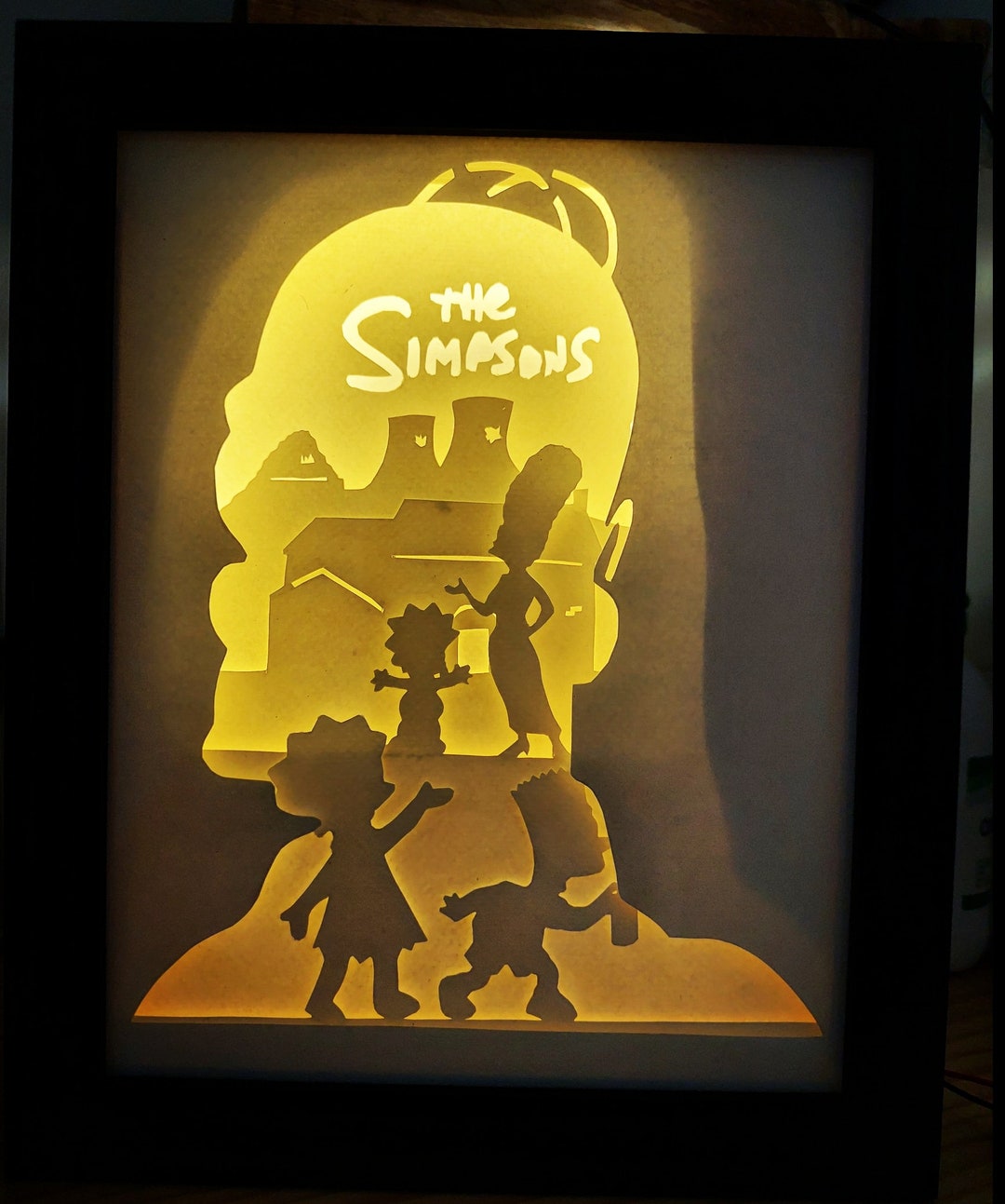 THE SIMPSONS Light-box, Hand Made - Etsy