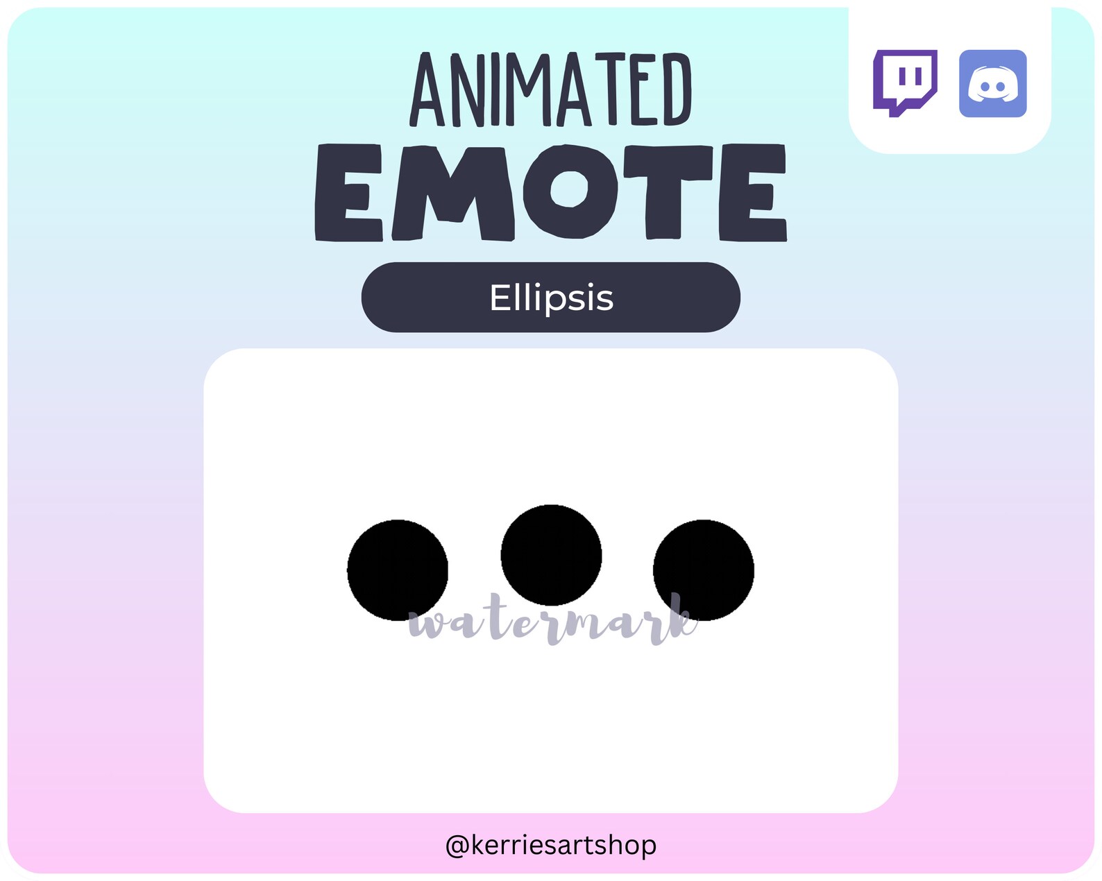 Animated Ellipsis Twitch Emote Typing Emote Dots Emote Loading Emote ...