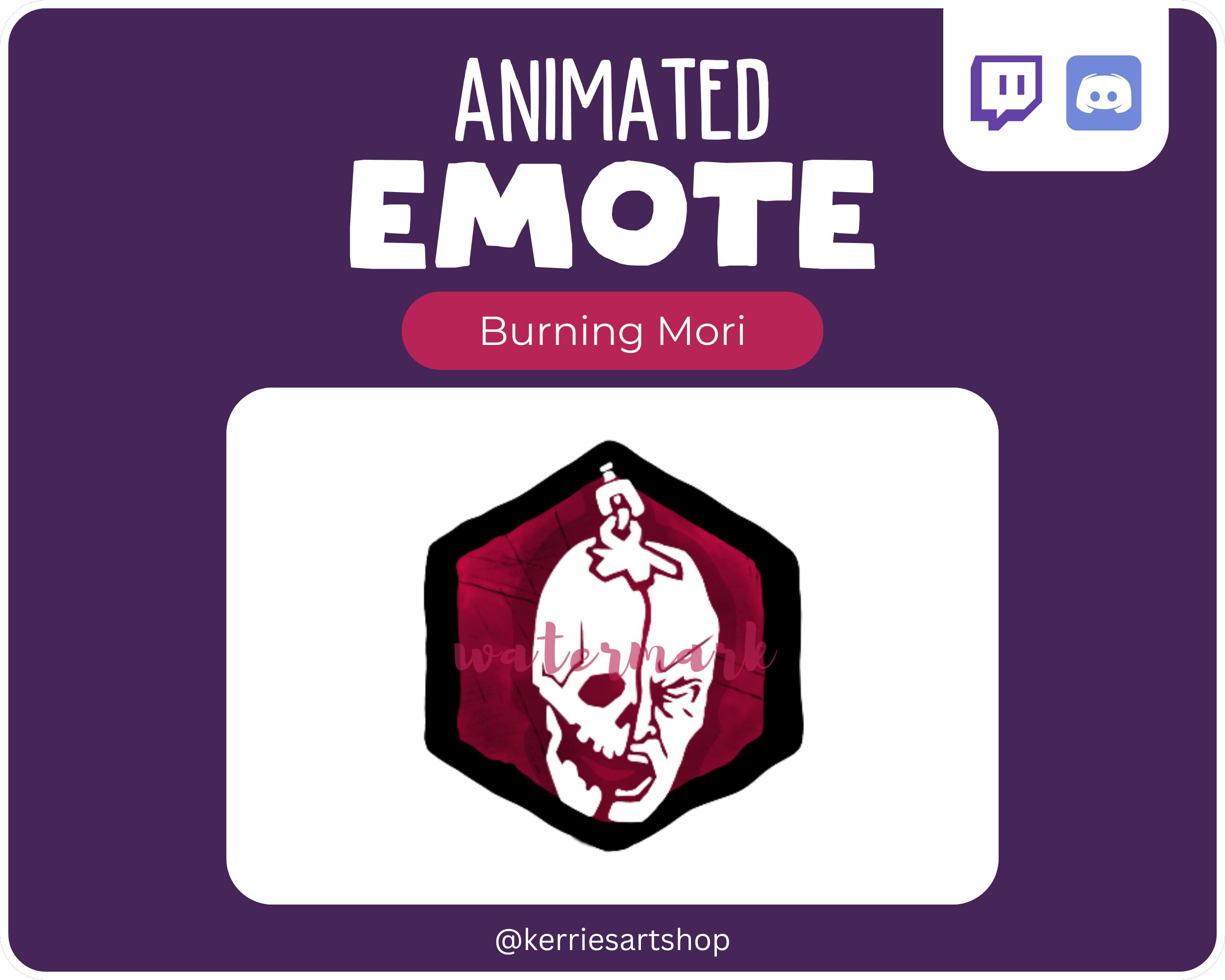 DBD Animated Memento Mori Emote Ebony Mori Emote Dead by - Etsy