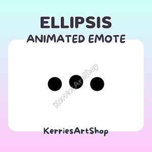 Animated Ellipsis Twitch Emote | Typing Emote | Dots Emote | Loading ...