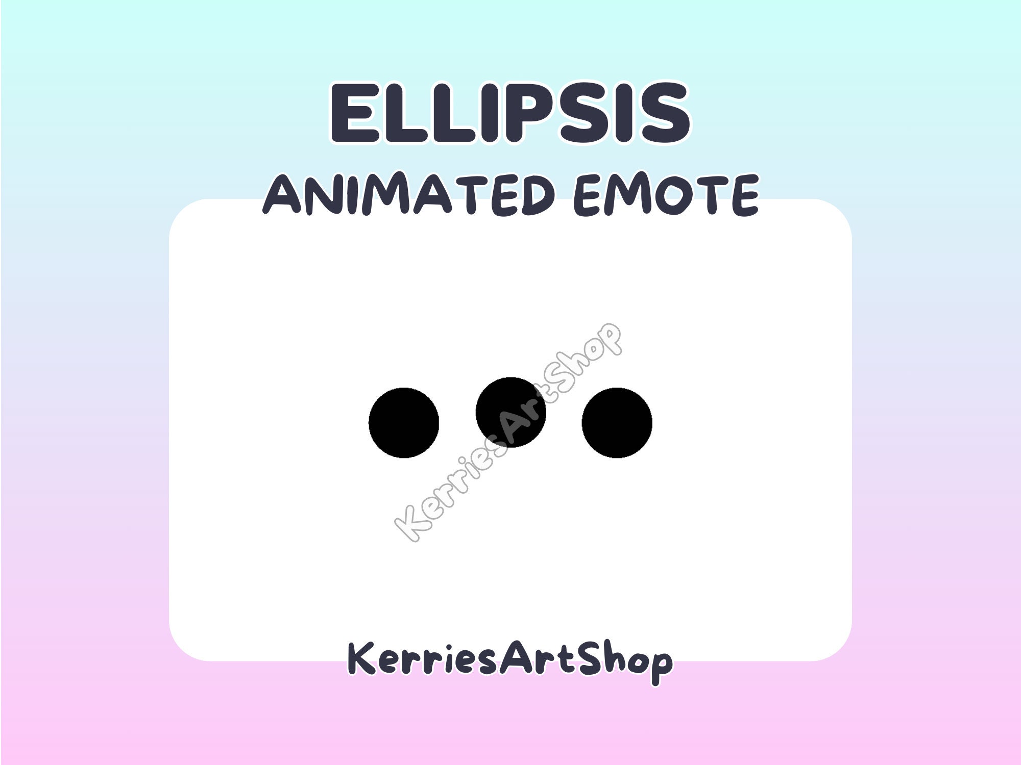 Animated Ellipsis Twitch Emote Typing Emote Dots Emote Loading