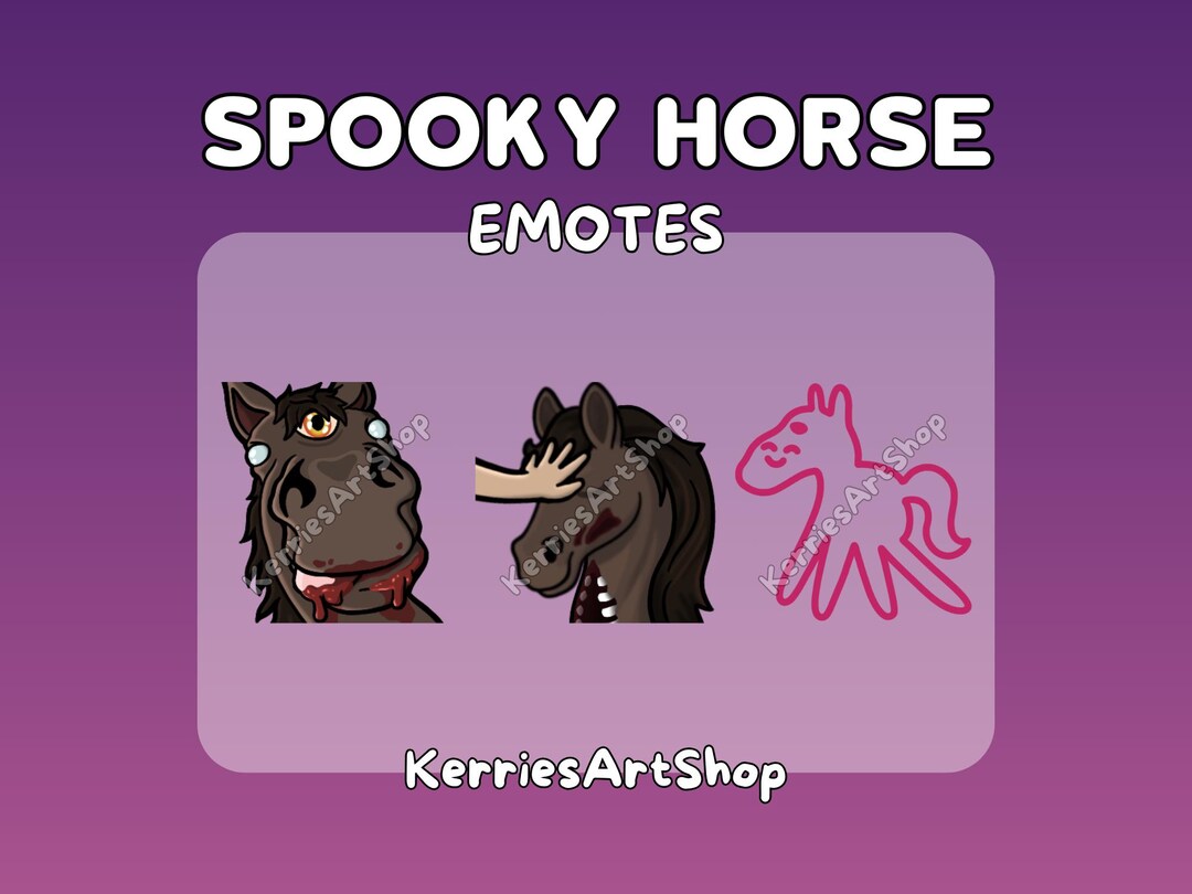 Spooky Horse Emote | Dead Horse Emotes | Scary Halloween Animal Emote ...