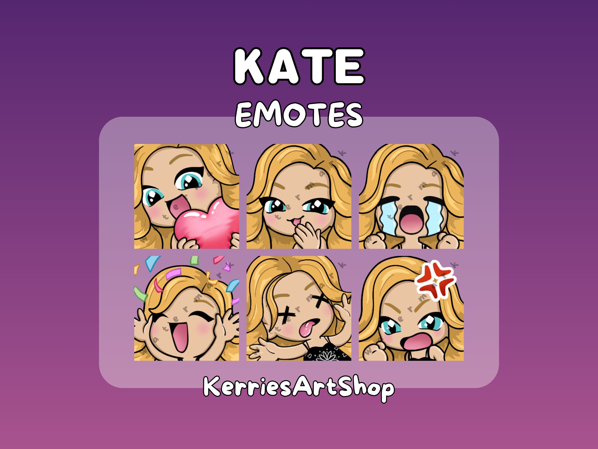DBD Kate Denson Emotes Dead by Daylight Kate Emotes Dbd Emote Pack Cute ...