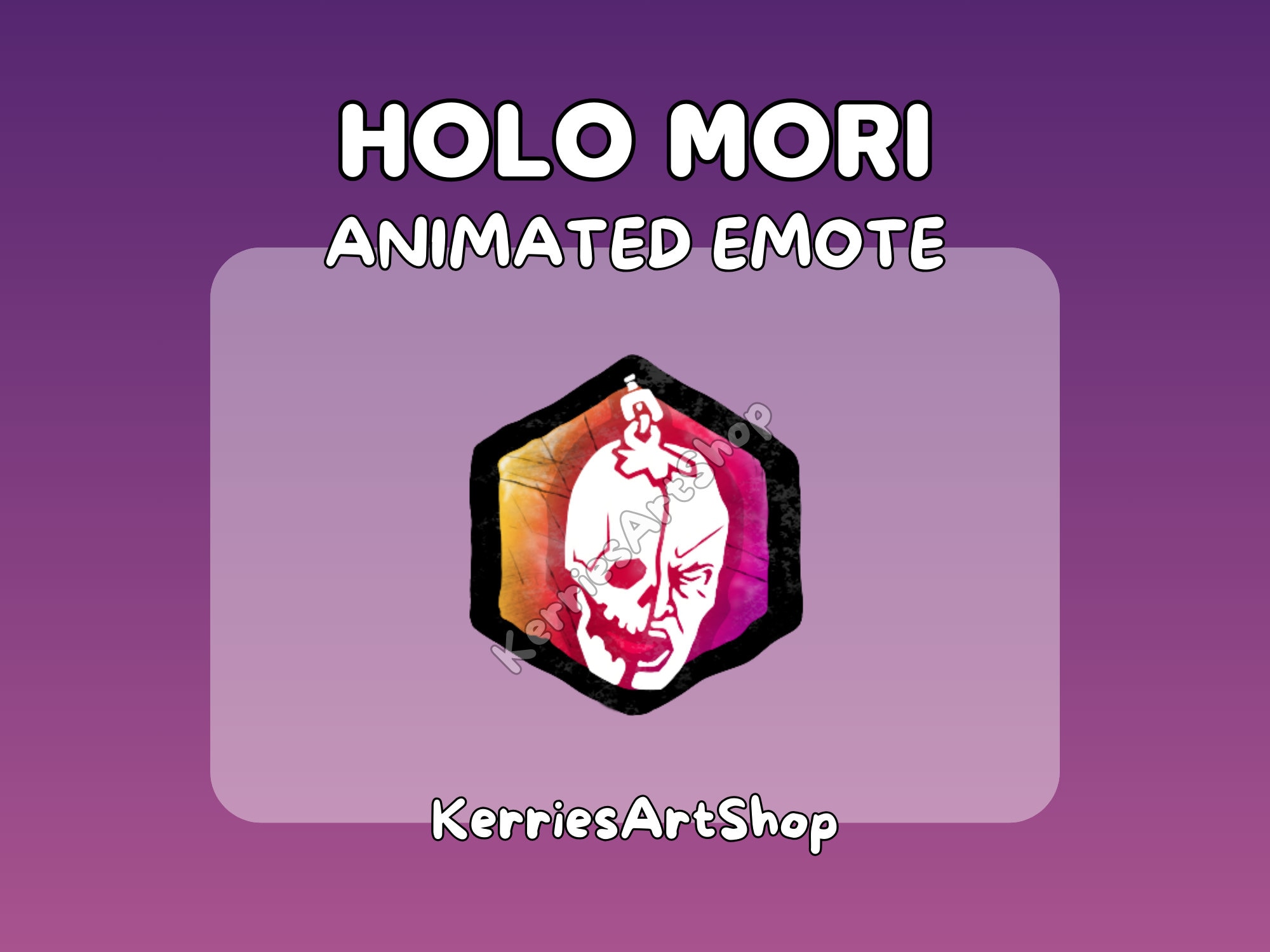 DBD Holographic Animated Shiny Memento Mori Emote | Holo Ebony Mori ...