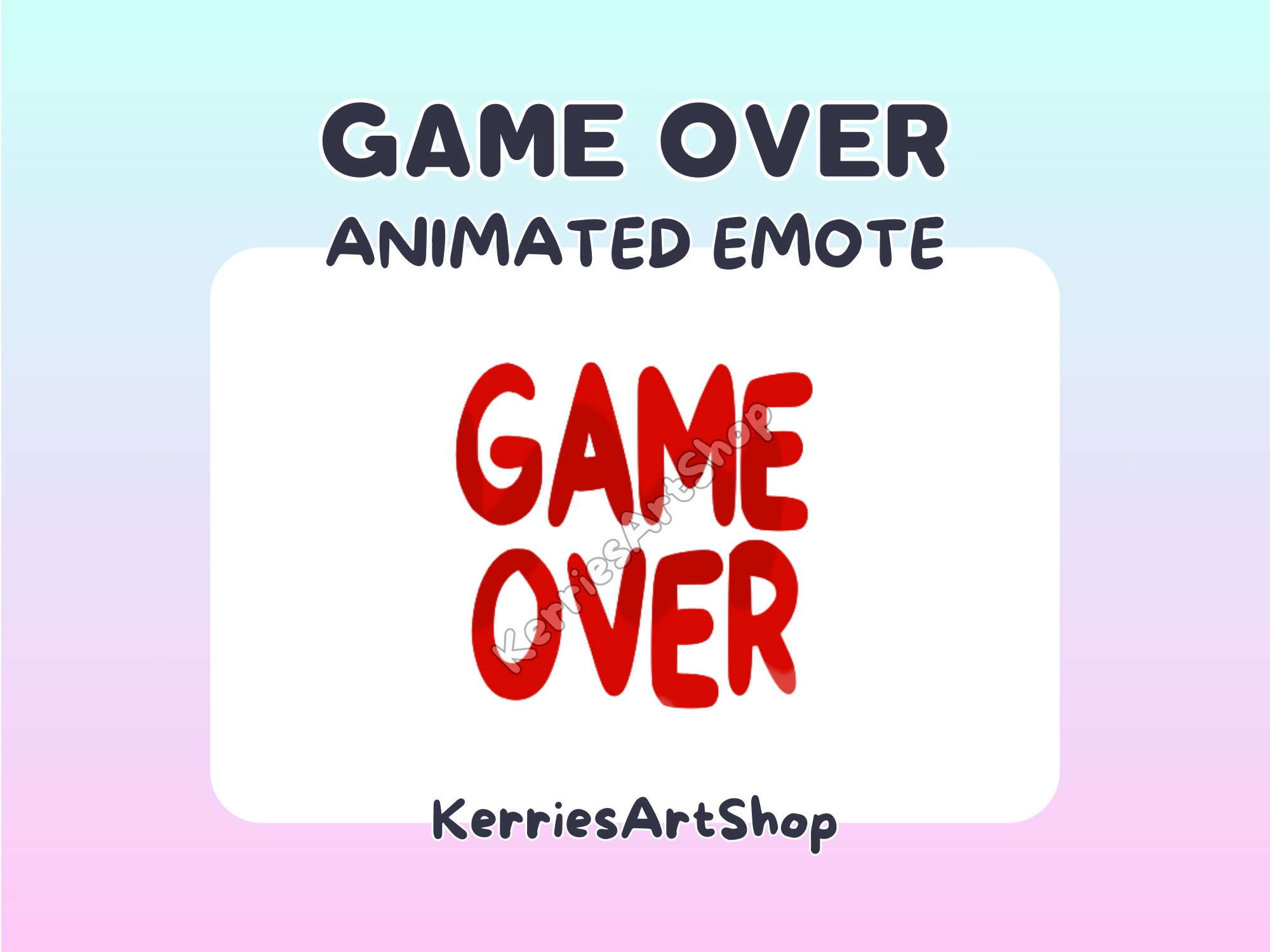 Game Over Animated Emote | Blood Dripping Emote | Animated Word Emote ...