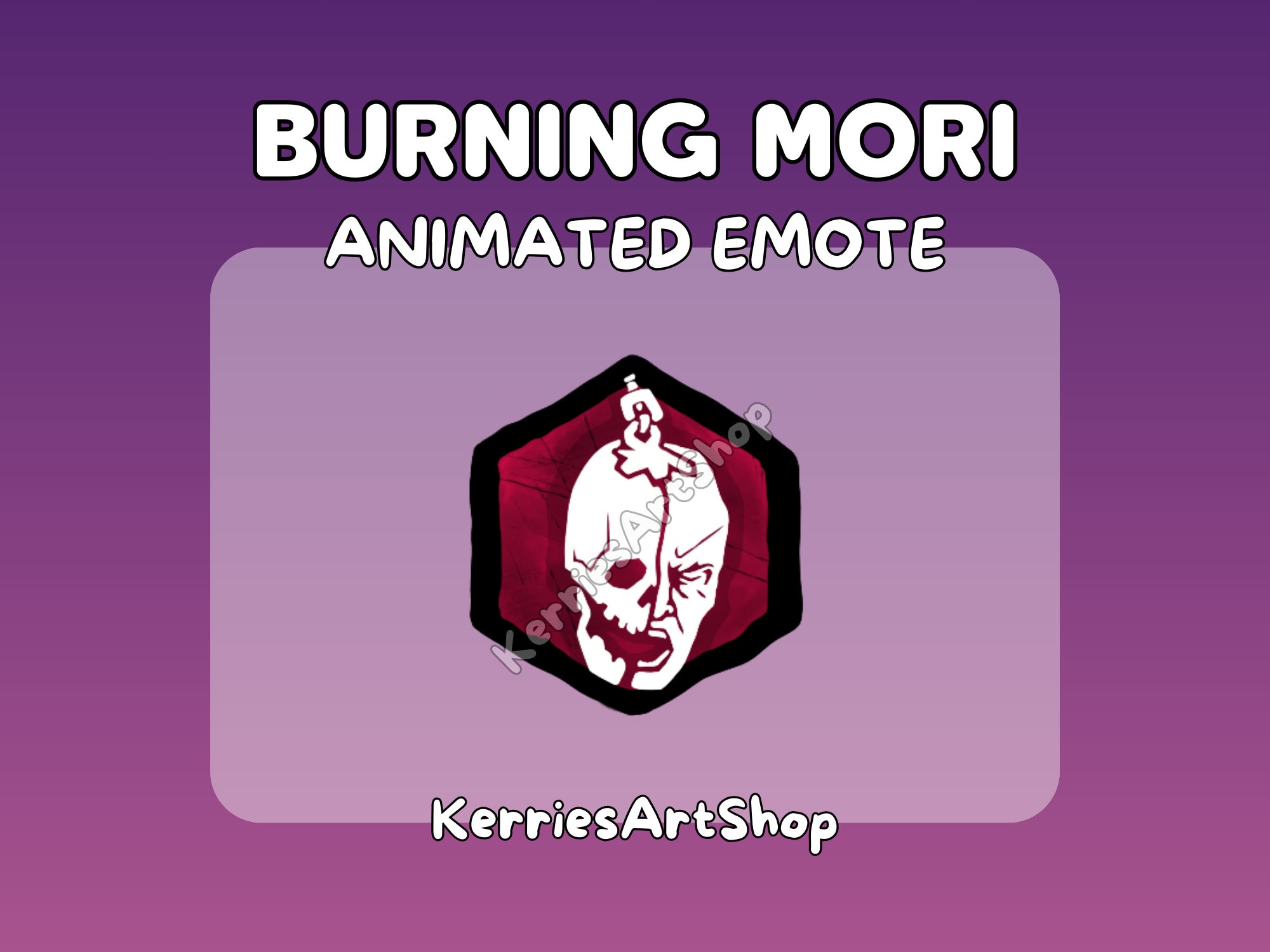 DBD Animated Memento Mori Emote Ebony Mori Emote Dead by Daylight Mori ...