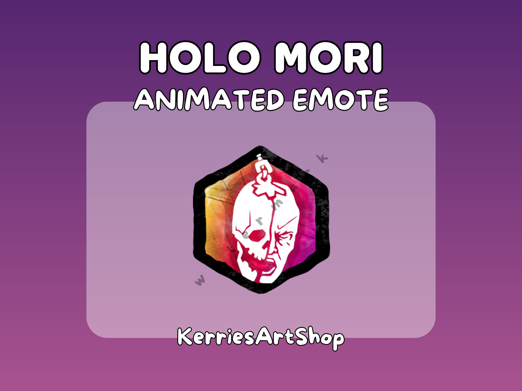 DBD Holographic Animated Shiny Memento Mori Emote Holo Ebony Mori Emote ...