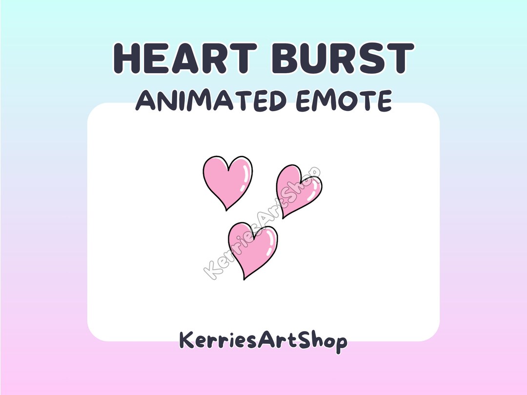 Animated Heart Emote | Heart Burst Emote | Love Emote | Cute Heart ...