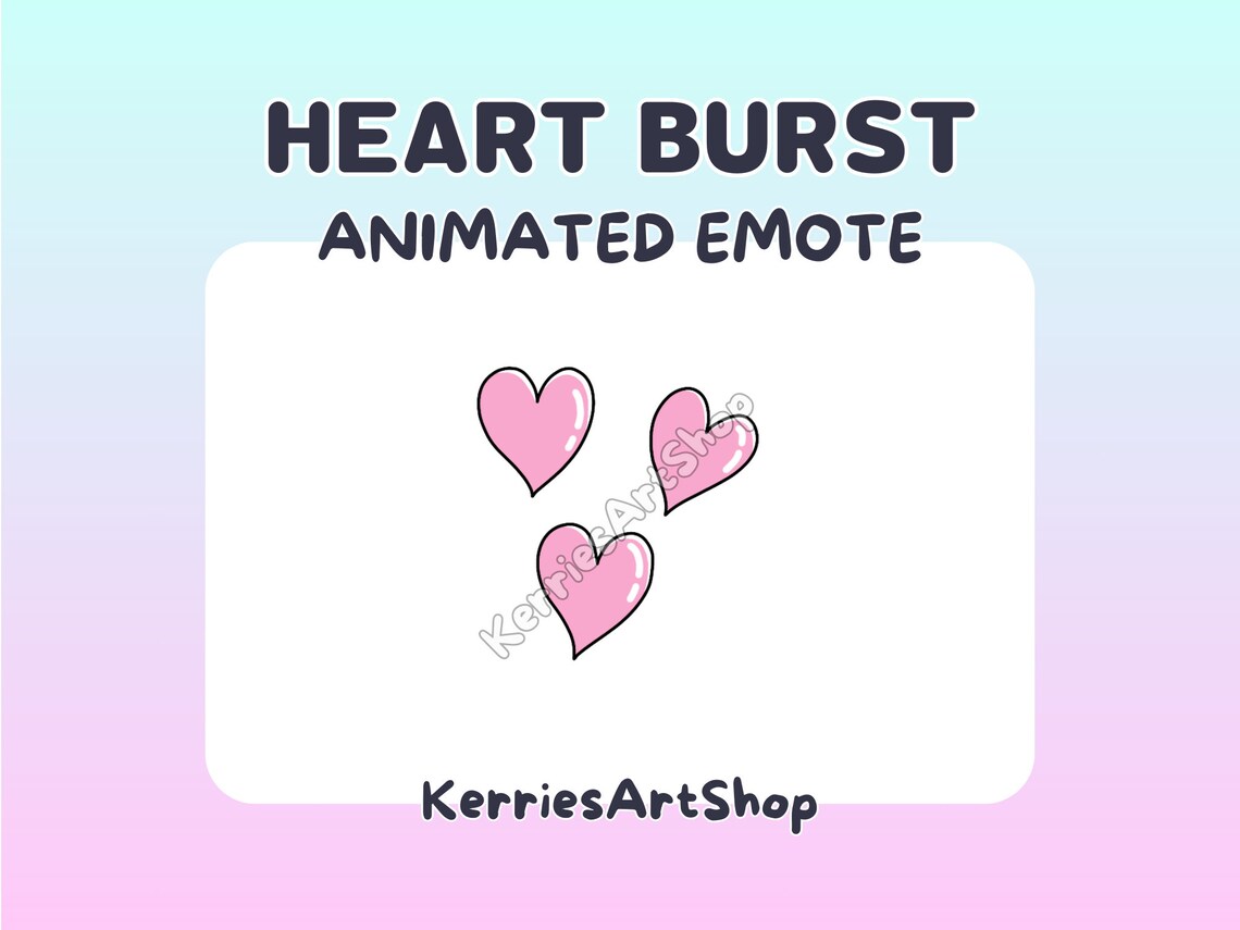 Animated Heart Emote | Heart Burst Emote | Love Emote | Cute Heart ...