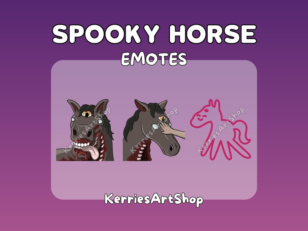 Spooky Horse Emote | Dead Horse Emotes | Scary Halloween Emote Pack ...